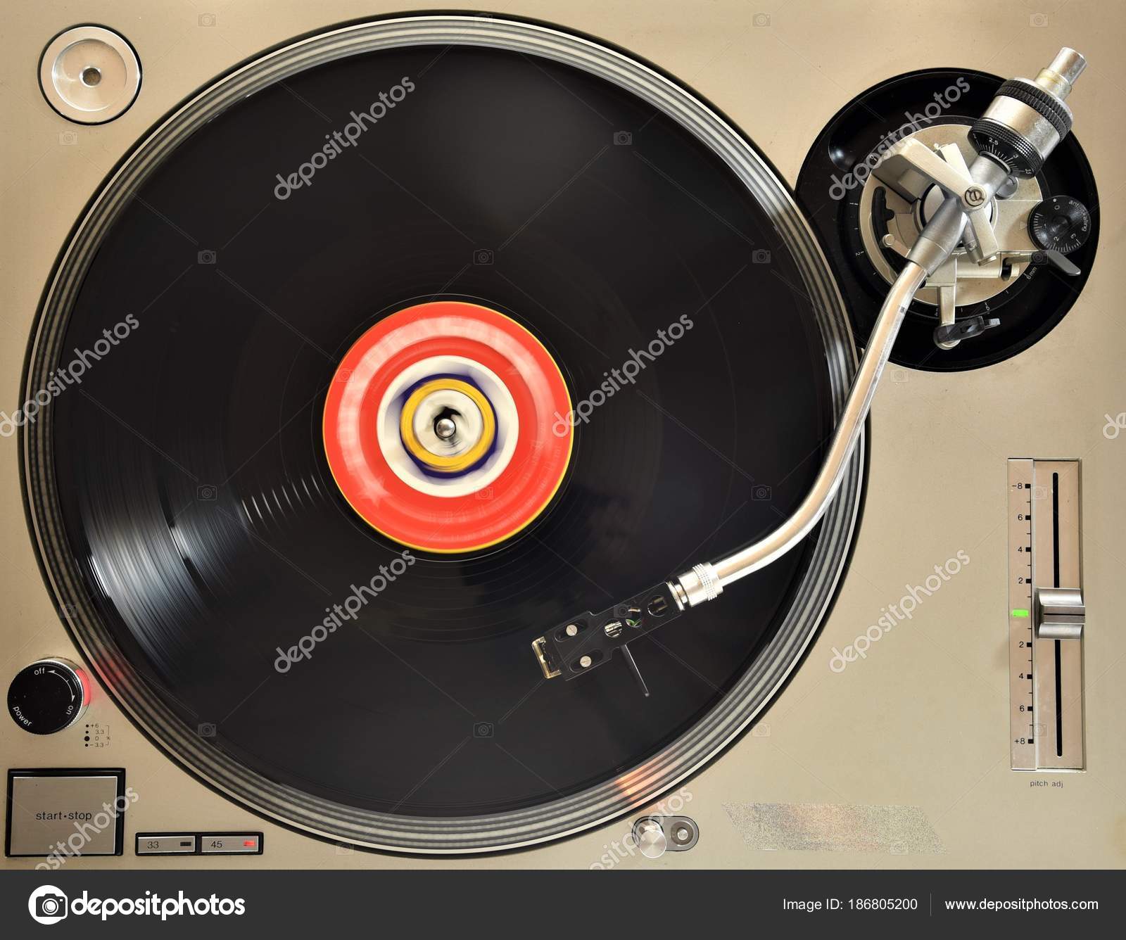 Vintage Record Player Top View Vintage Record Player Top View
