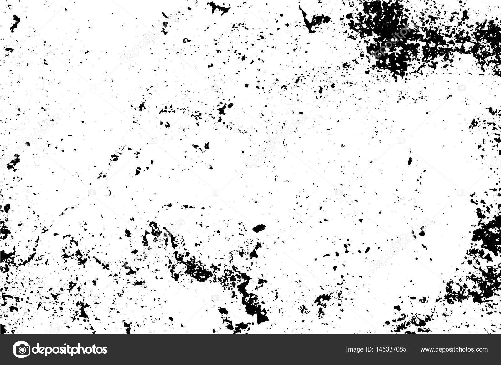 Noisy texture with natural spots and grain. Black stains on transparent ...