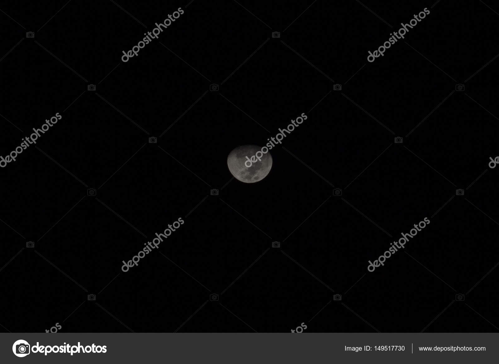 The moon on the dark sky. Night sky and half moon in equator. — Stock ...