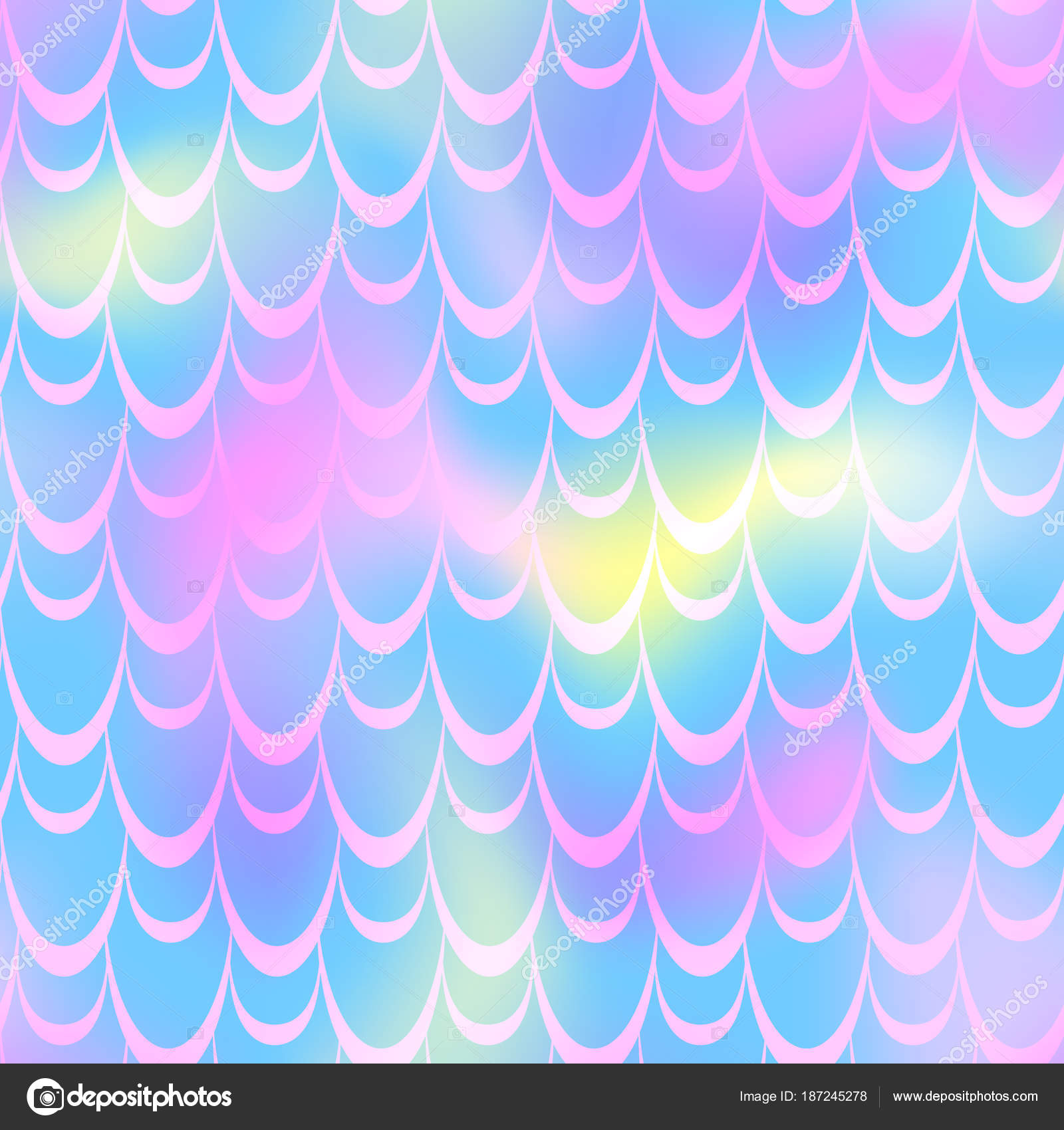 Blue pink mermaid skin vector background. Multicolored iridescent ...