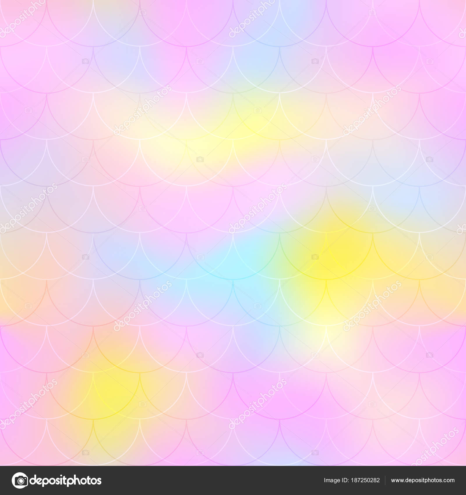 Pink mint yellow mermaid scale vector background. Candy color ...