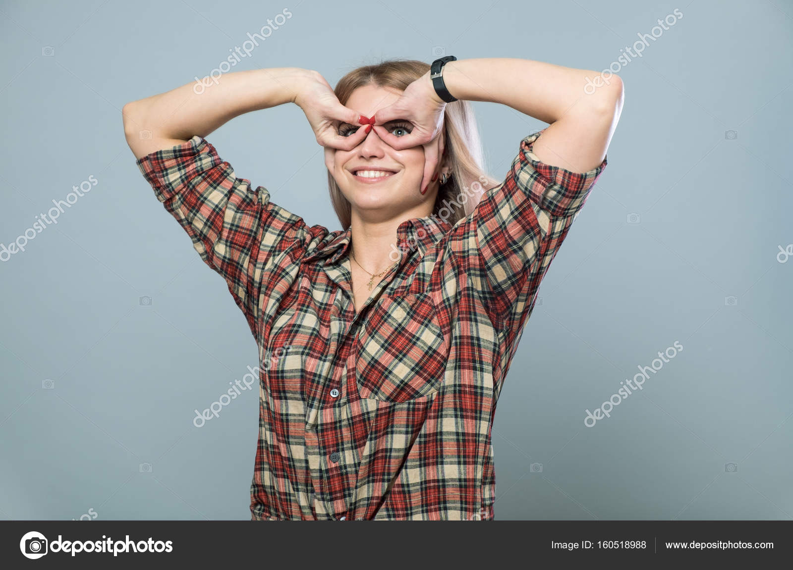 Young girl with fun gestures — Stock Photo © ayubov.azret.gmail.com ...