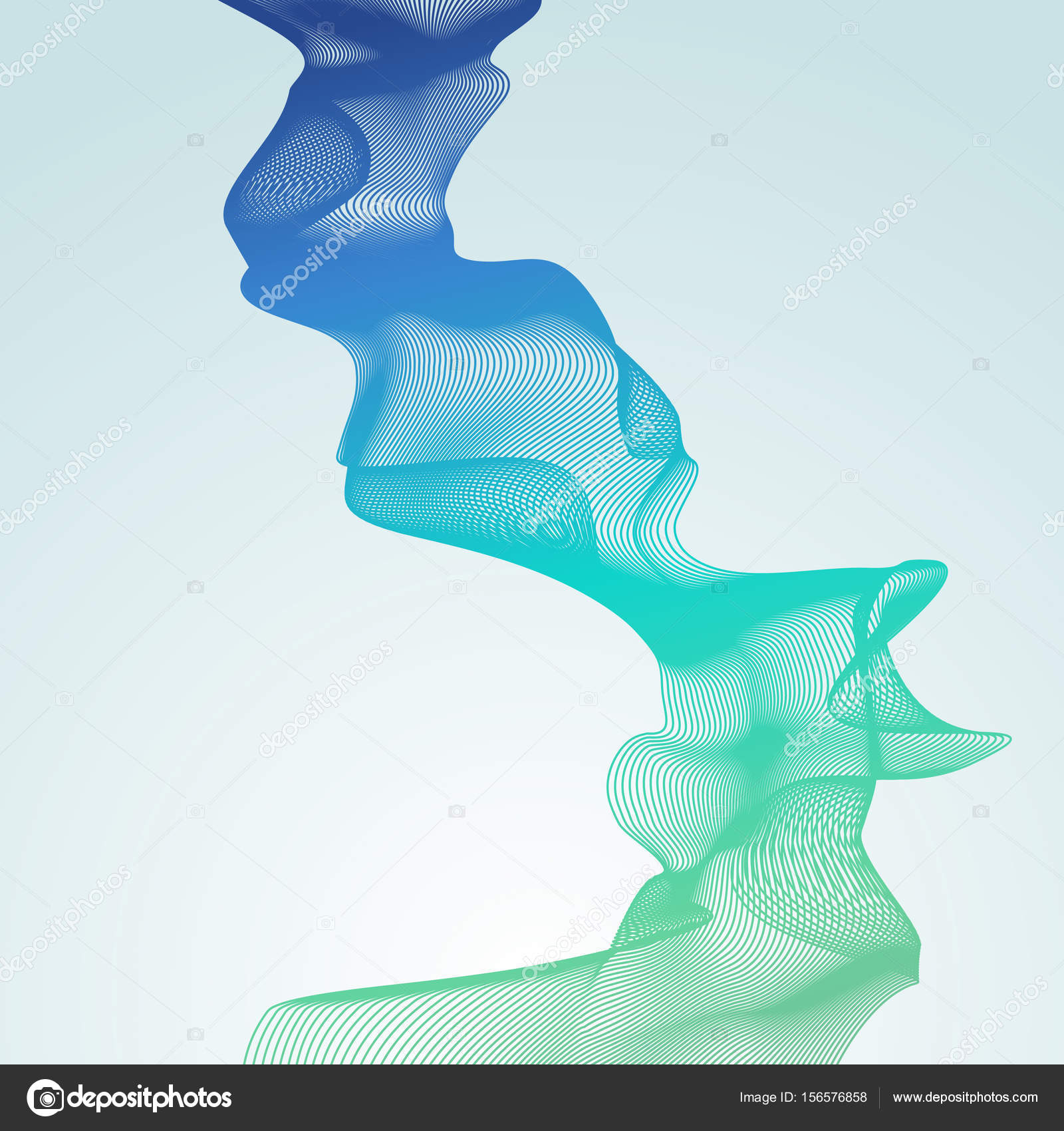 Abstract dynamic ribbon — Stock Vector © Polaolka #156576858