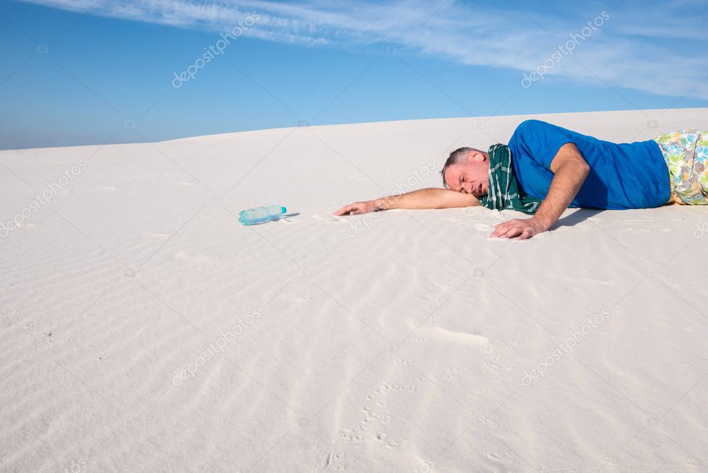 Person Crawling In Desert