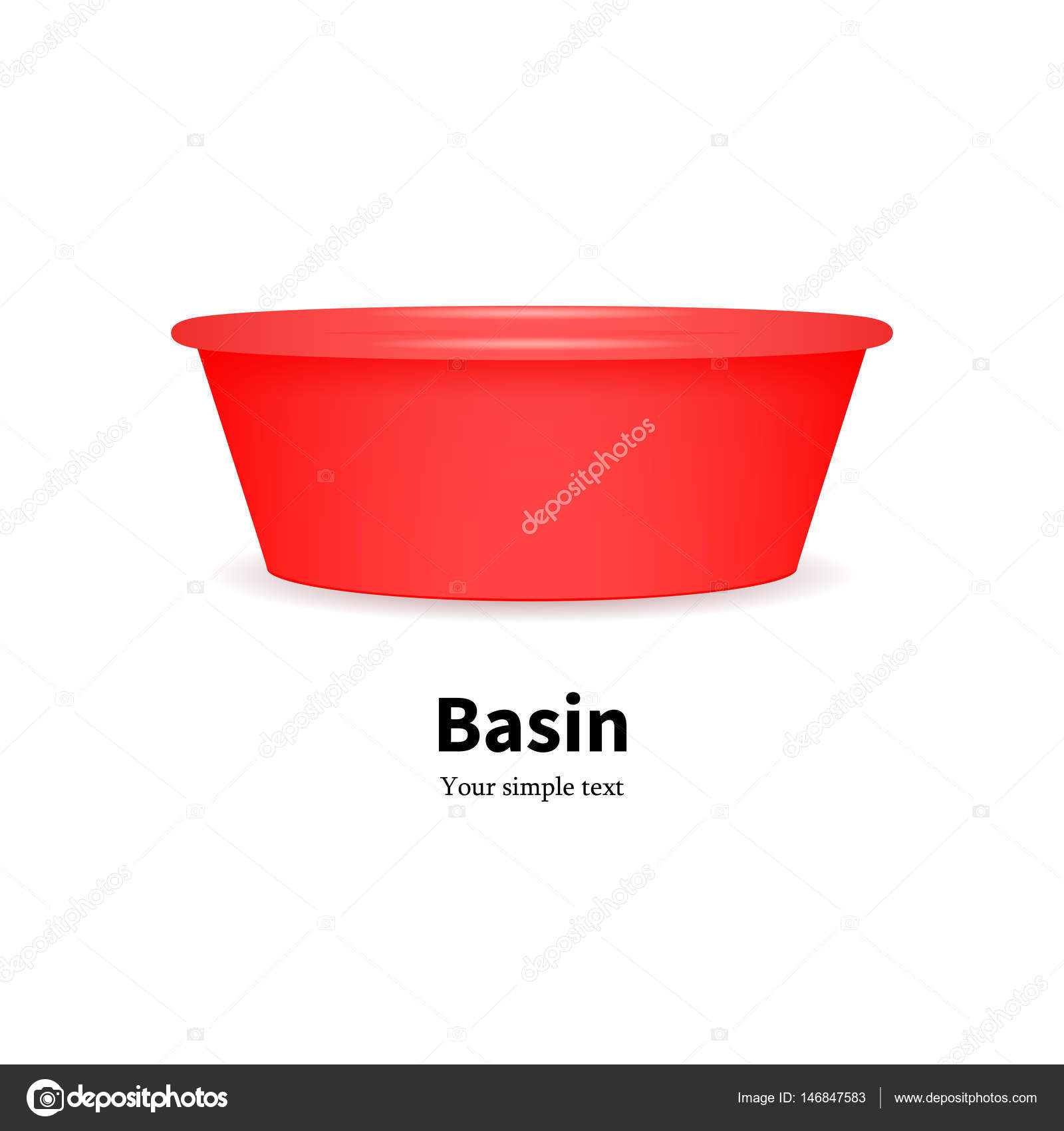 Vector plastic basin for washing dishes clothes Stock Vector Image by ...