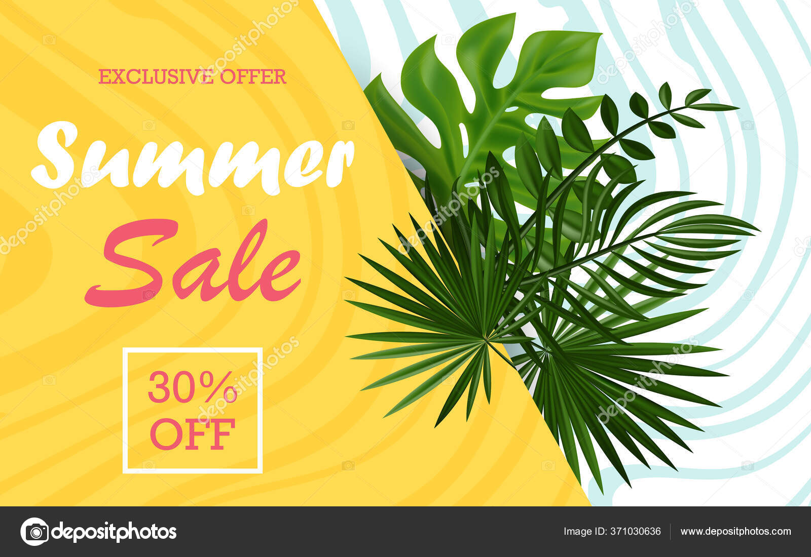 Poster Discount Promotion Template Advertising Summer Card Concept ...