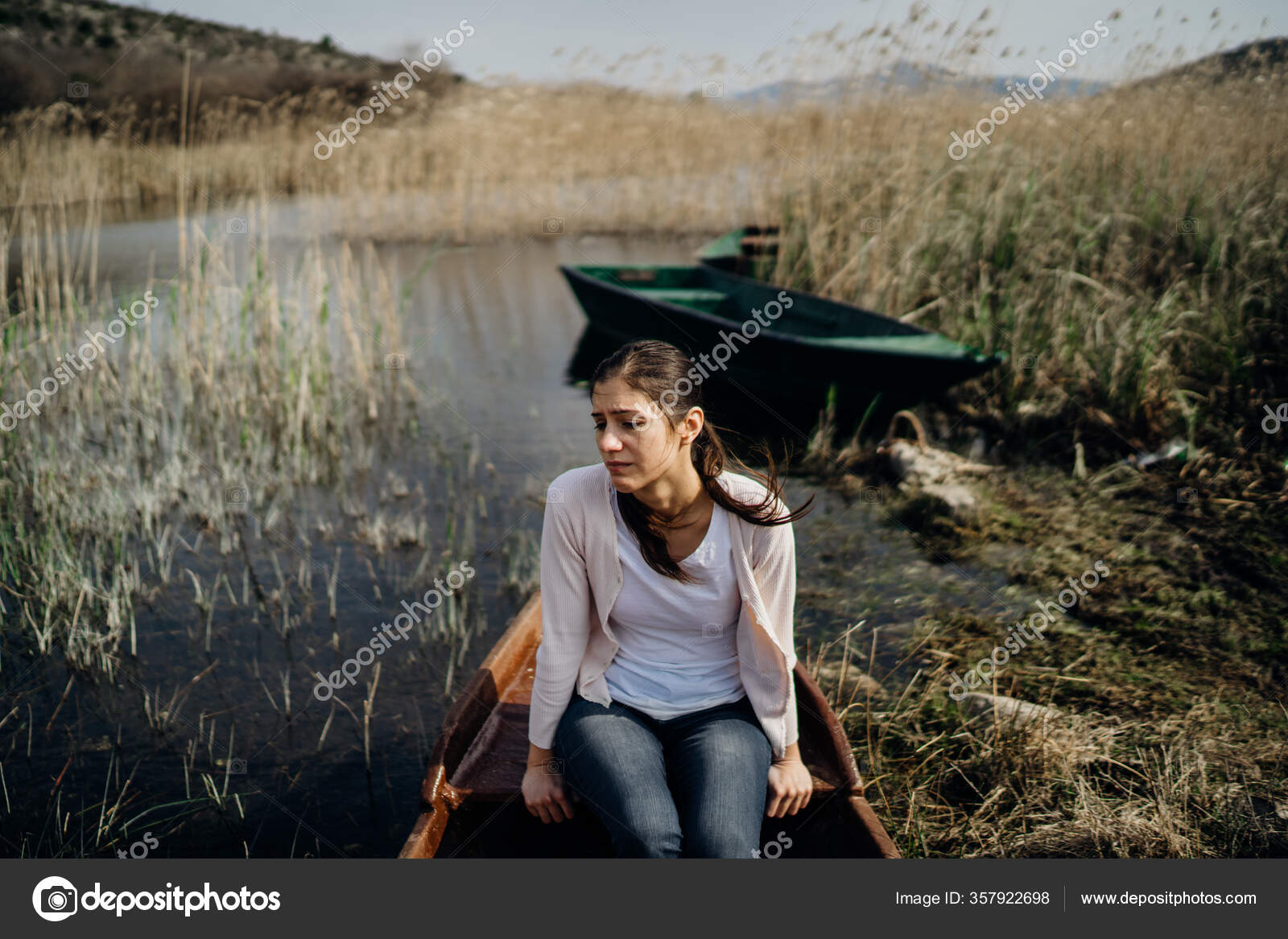 Devastated Crying Woman Isolation Psychological Stress Infectious ...