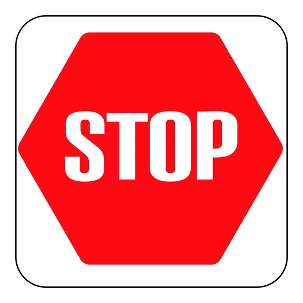 Stop Sign, white color hand on red city road sign Stock Vector Image by ...