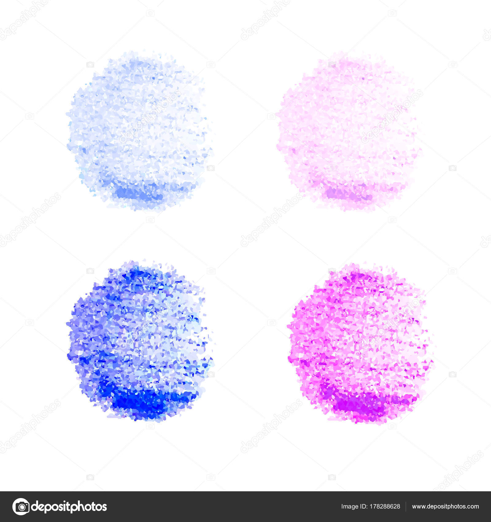Colorful chalked spots for design Stock Vector by ©LizavetaS 178288628