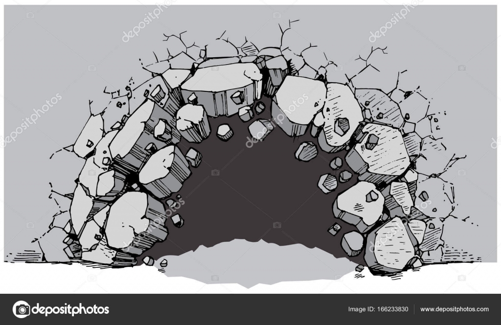 Breaking Through Wall Vector