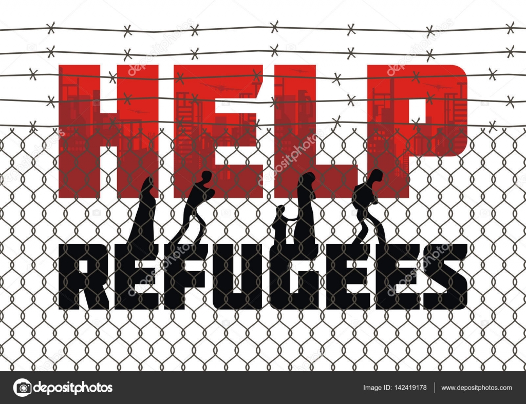 Help refugees poster Stock Vector by ©belova8516.yandex.ru 142419178