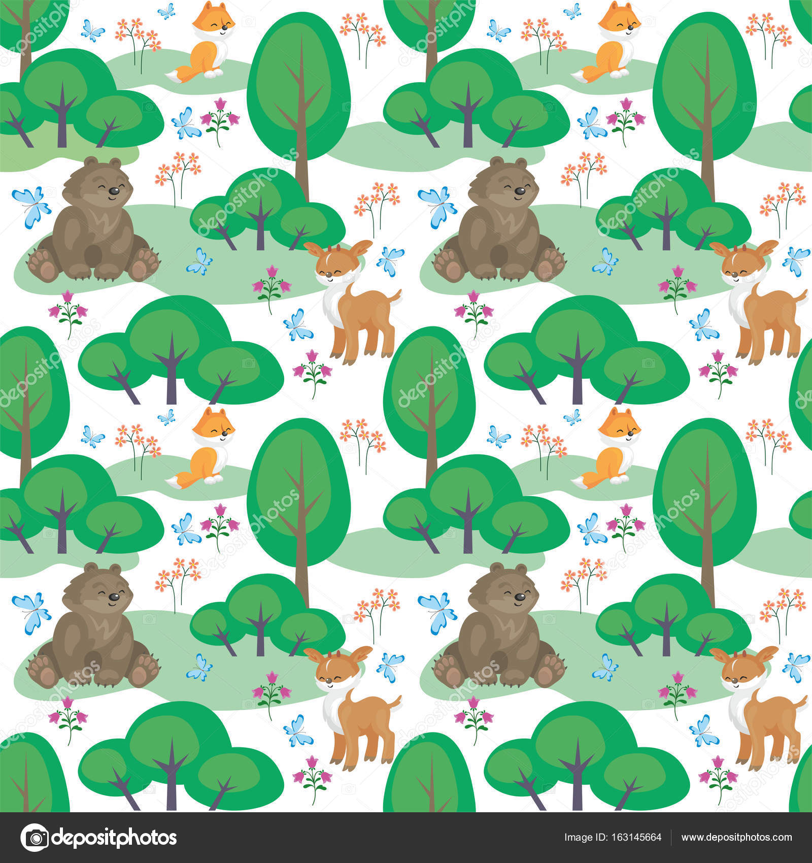 Forest animals pattern Stock Vector Image by ©belova8516.yandex.ru ...