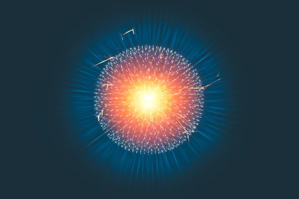 Nucleus of Atom Ball or Nuclear Explode Ray radiation light science ...
