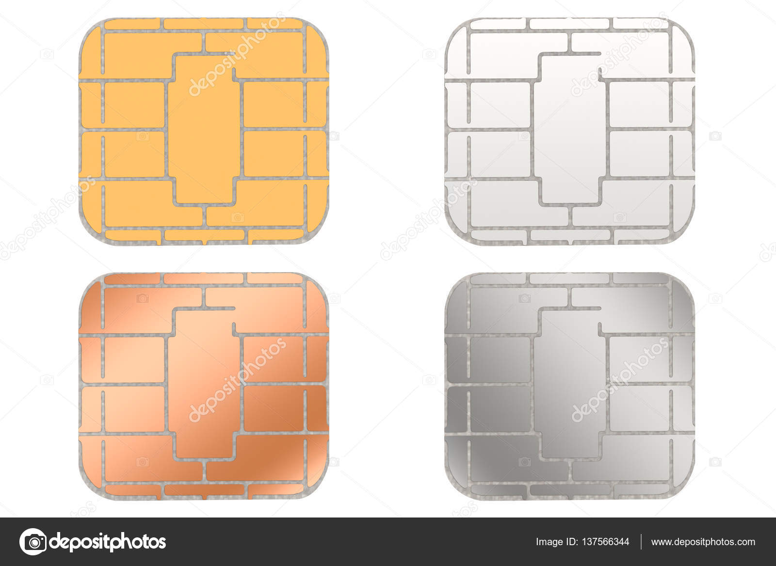 Smart card chip isolated on white background with clipping path Stock ...