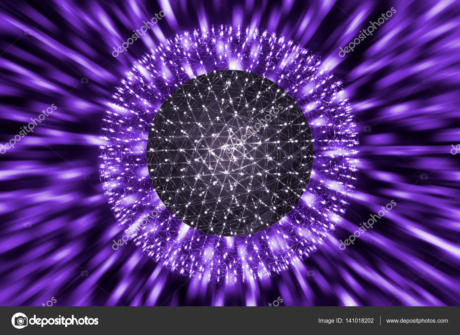 Nucleus of Atom Ball or Nuclear Explode Ray radiation light science ...