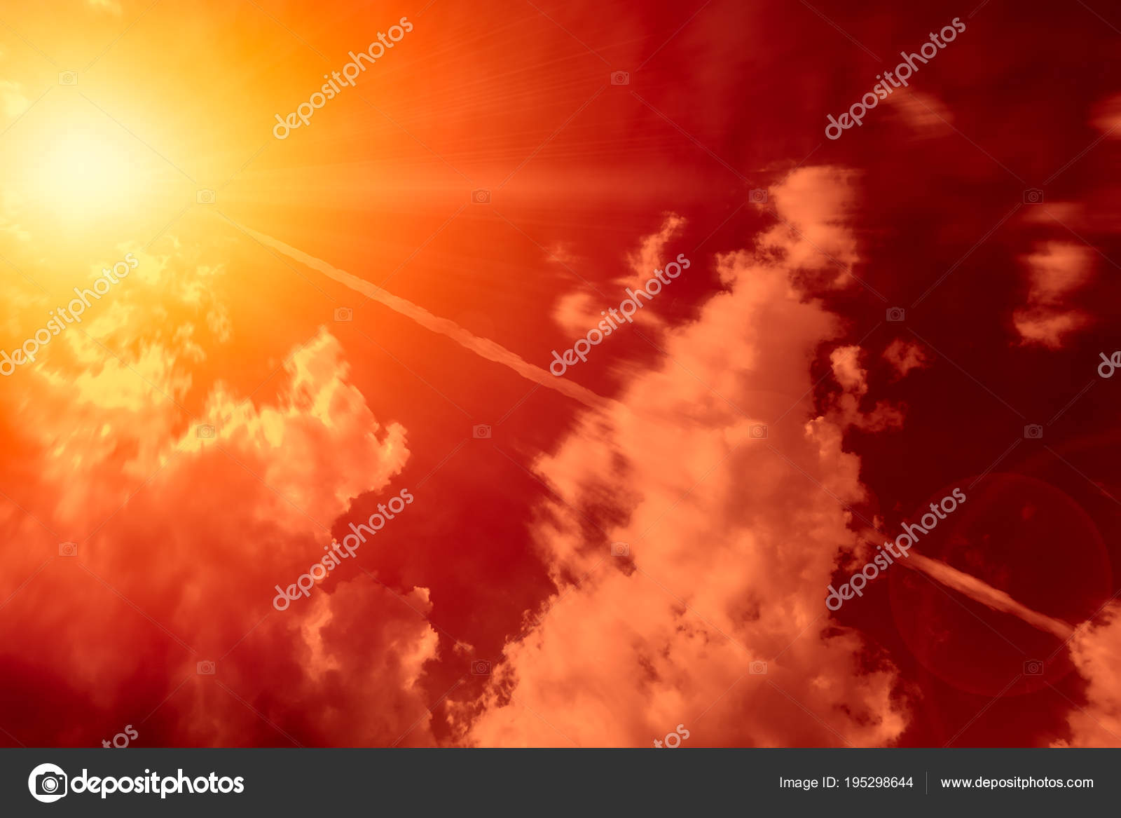 High Altitude Nuclear Explosion Missile Explosive Sky Release Heat Air ...