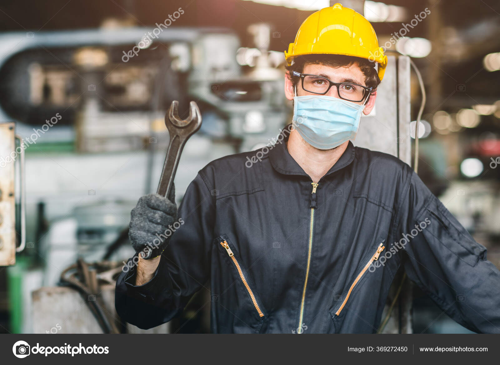 Worker Wear Disposable Face Mask Protection Corona Virus Spreading ...