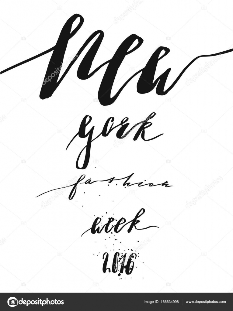 Hand drawn vector template card with handwritten lettering phase New ...