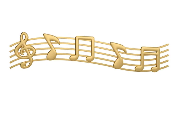 Gold Music Notes On Wavy Lines Stock Photo by ©albund 48723323