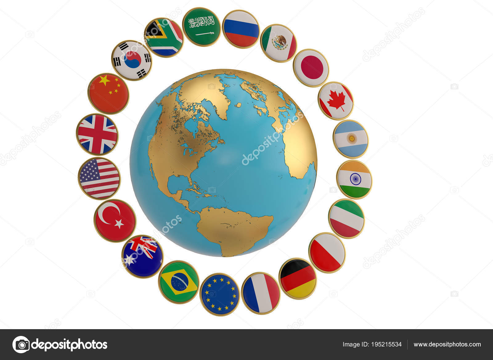 3d World Flags Globe