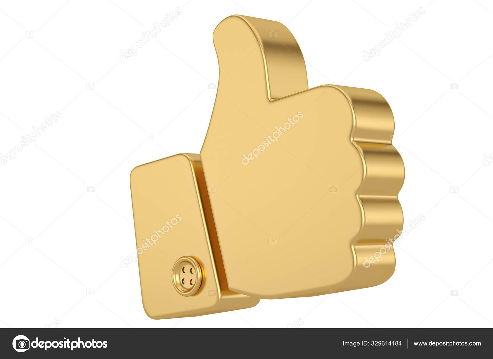 Golden like gesture Isolated on white background. 3d illustrati — Stock ...