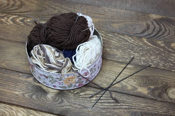 Tangle of thread and knitting needles - Stock Image - Everypixel