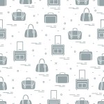 Cute seamless pattern with different bag and suitcases for trave Stock ...