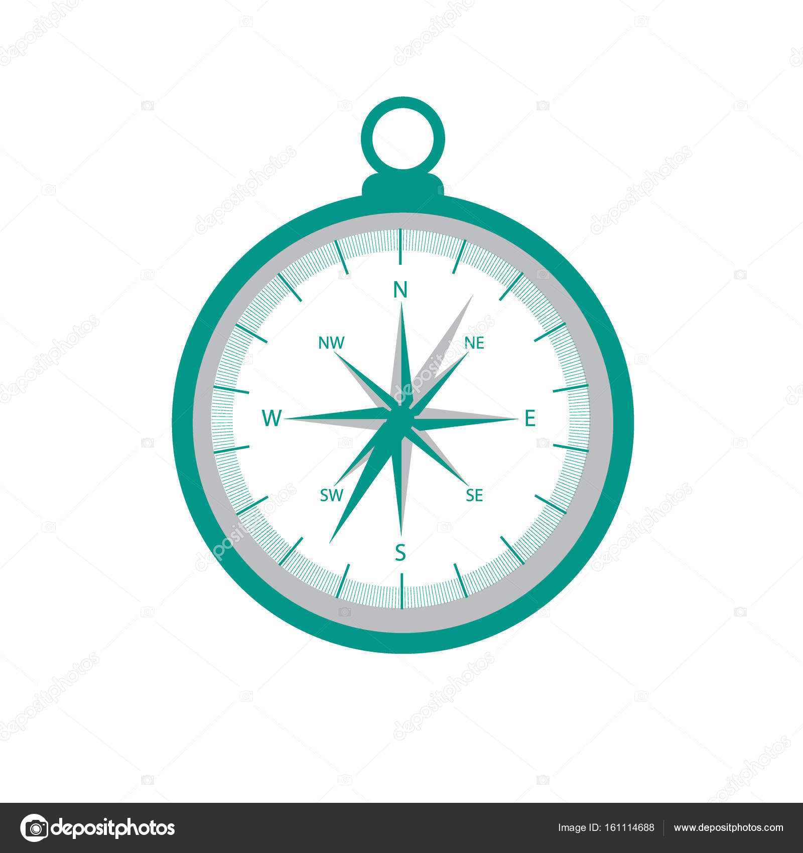 Stylized icon of a colored compass Stock Vector Image by ©aquamarine ...