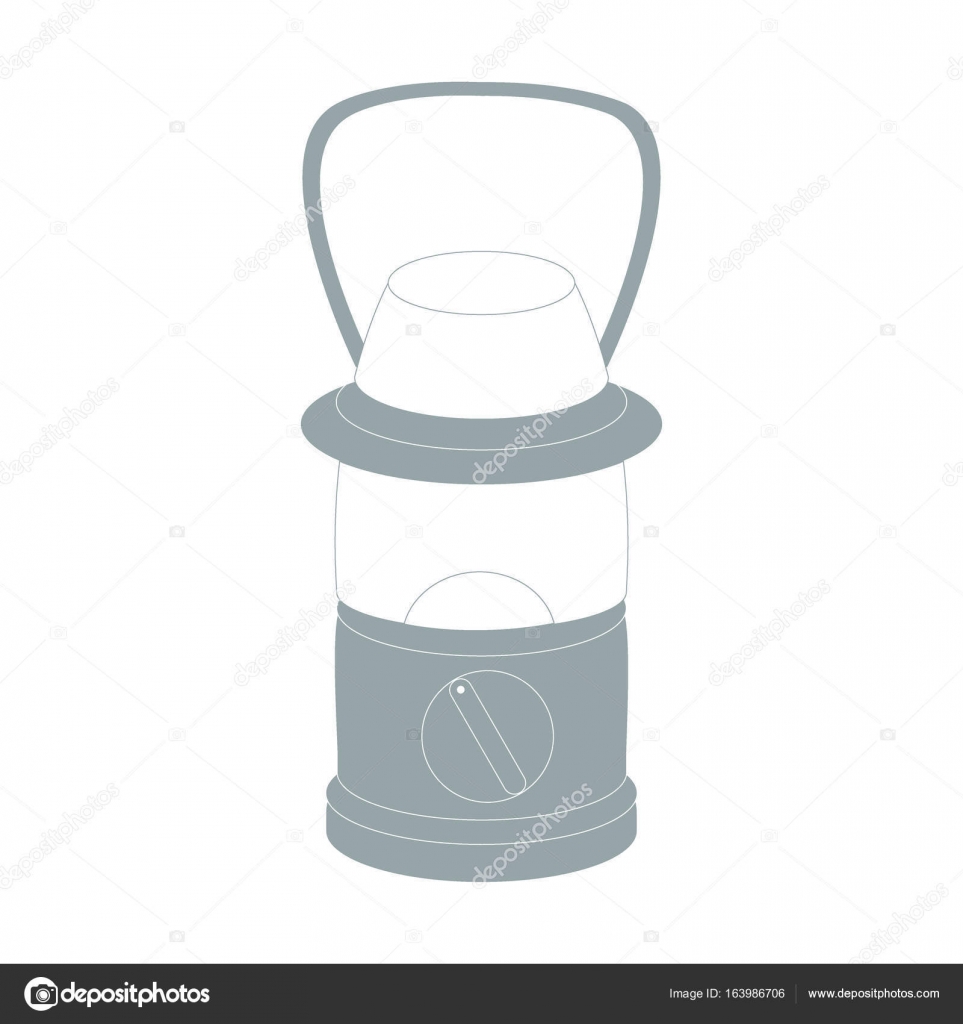Stylized icon of a colored camping light Stock Vector Image by ...