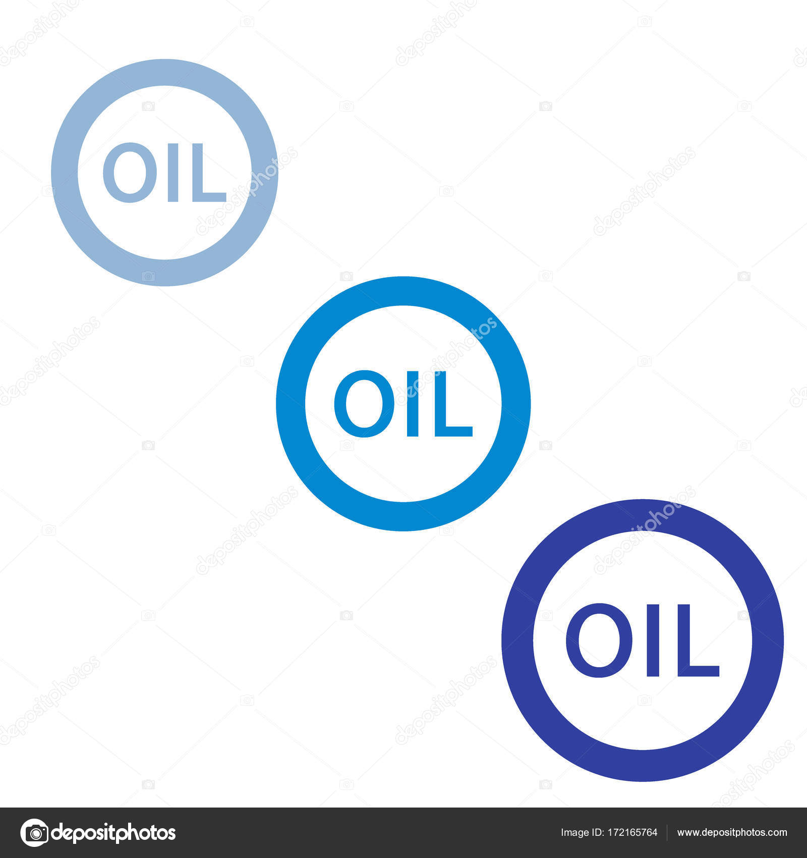 Stylized icon of the three inscription oil Stock Vector by ©aquamarine ...
