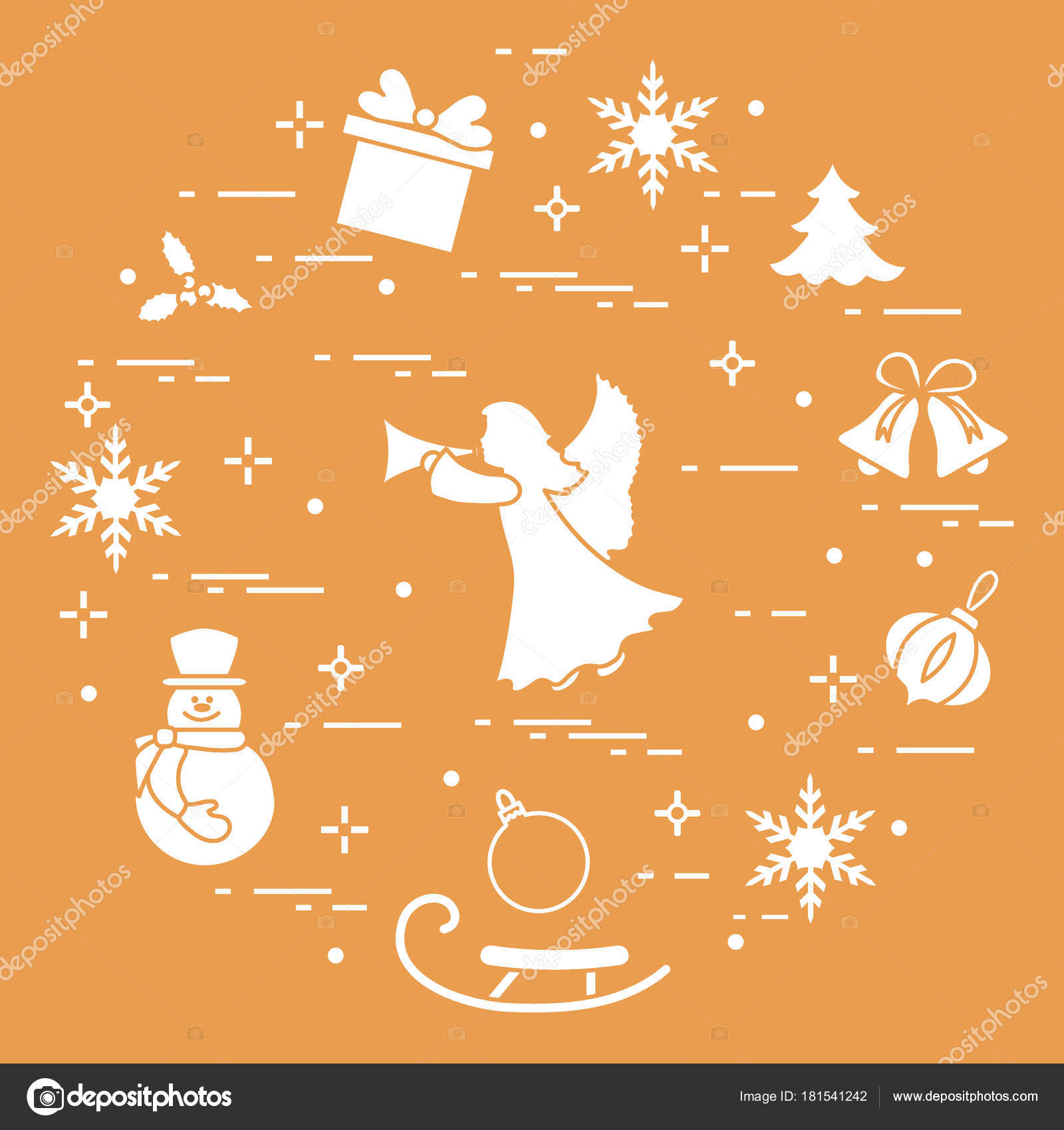 Año Nuevo y símbolos de Navidad . Vector de stock por ©aquamarine ...