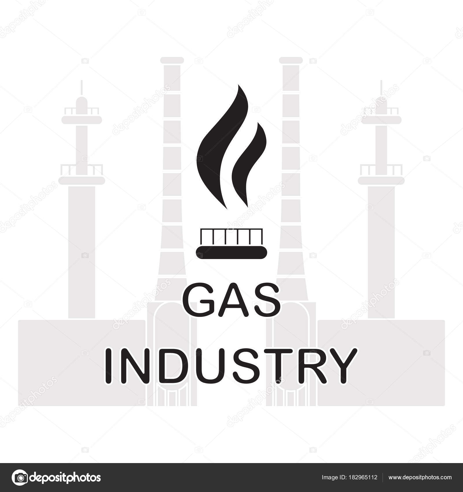 Gas processing plant.Gas burner with flame. Stock Vector Image by ...