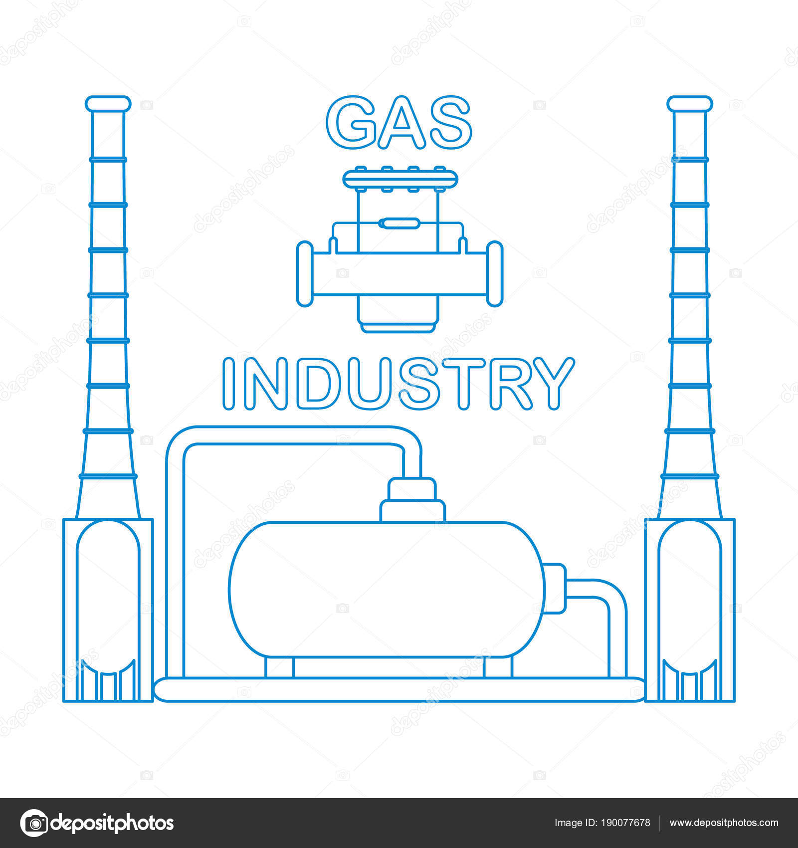 Gas processing plant. Gas filter. Stock Vector by ©aquamarine.painter ...