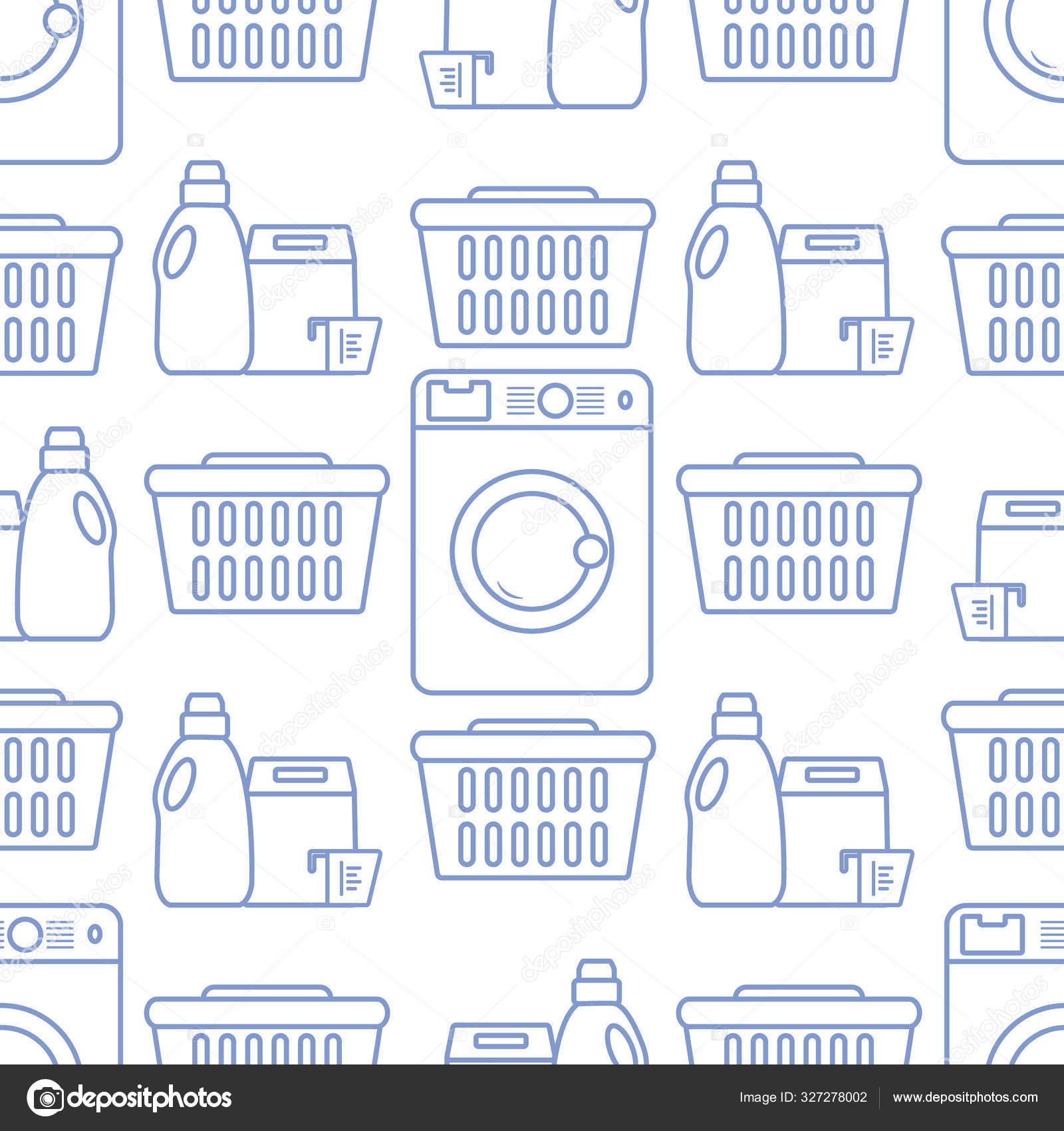 Vector Pattern Washing clothes Laundry service Stock Vector Image by ...