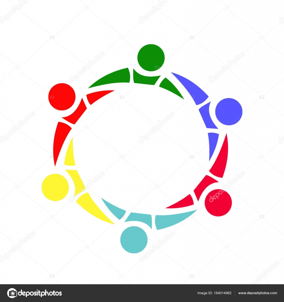 Colorful community logo. Teamwork logo. Social logo. Partnership vector ...