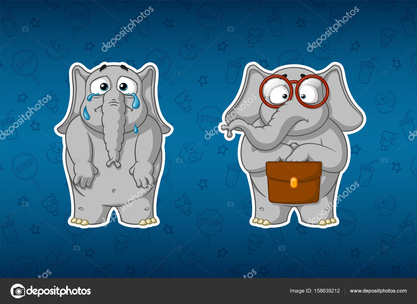 Crying Elephant Cartoon