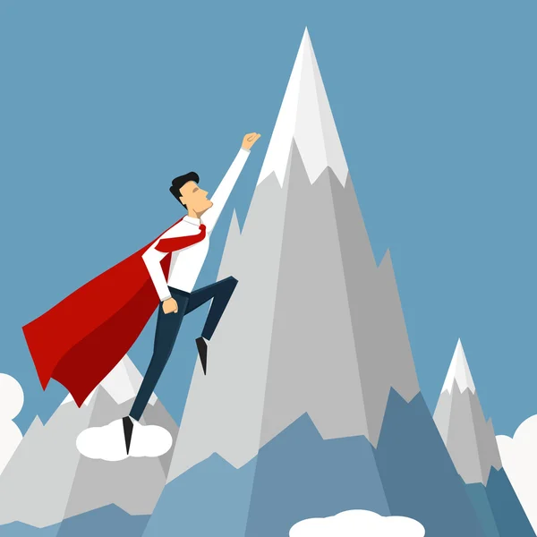 Vector graphics, flat style. Business concept. Mountains Stock Vector ...