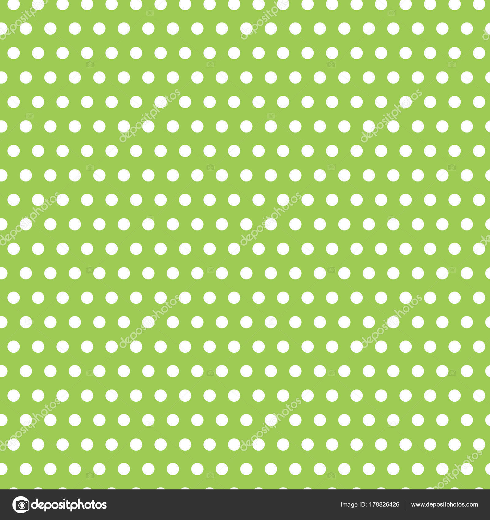 Green And White Polka Dot Background