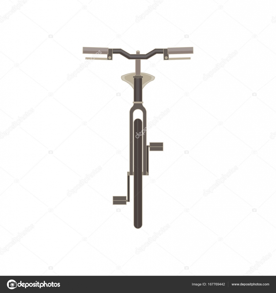 Bicycle front view vector icon retro isolated travel urban symbol Stock ...