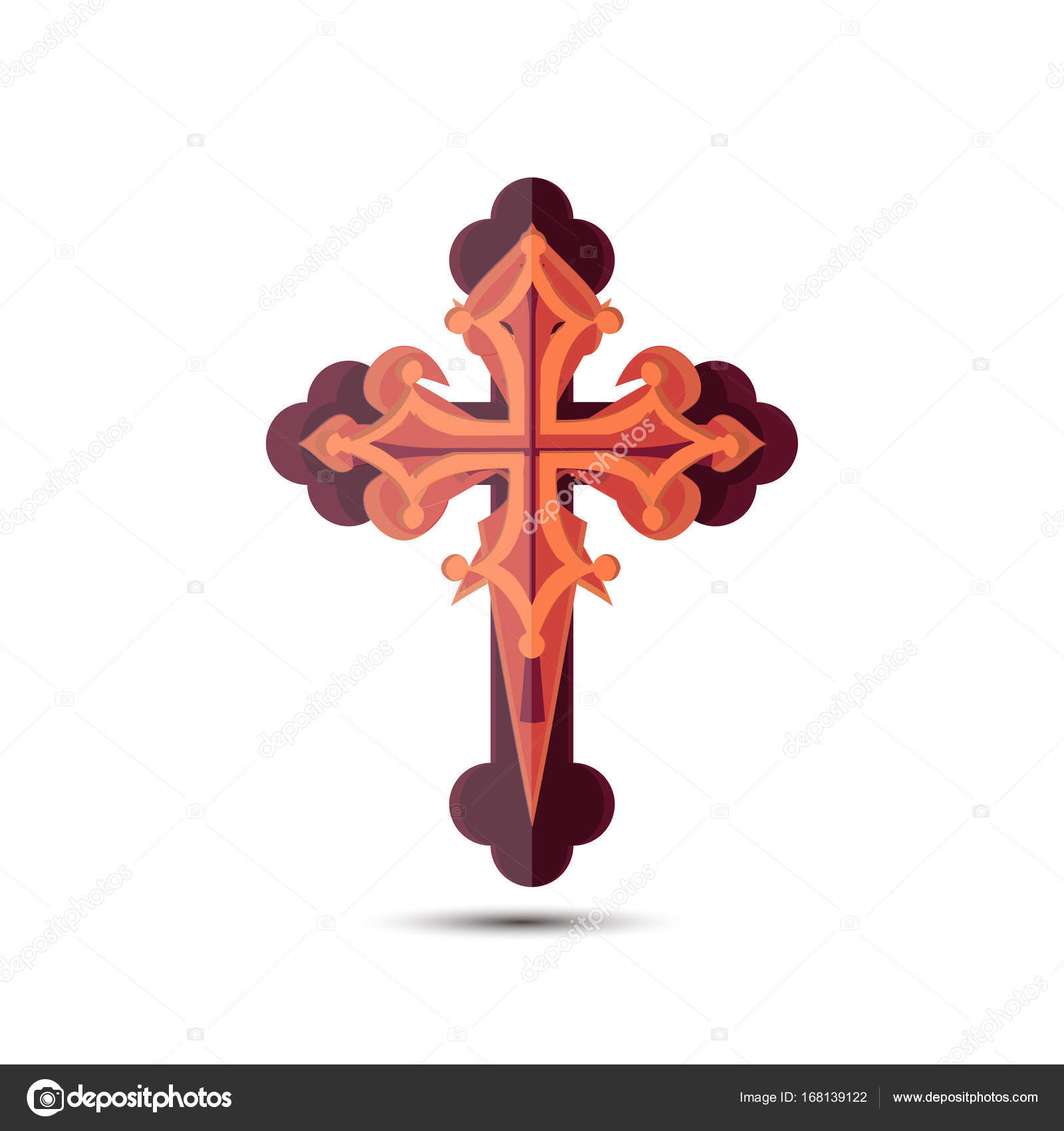 Cross vector red icon symbol sign isolated tick illustration flat Stock ...