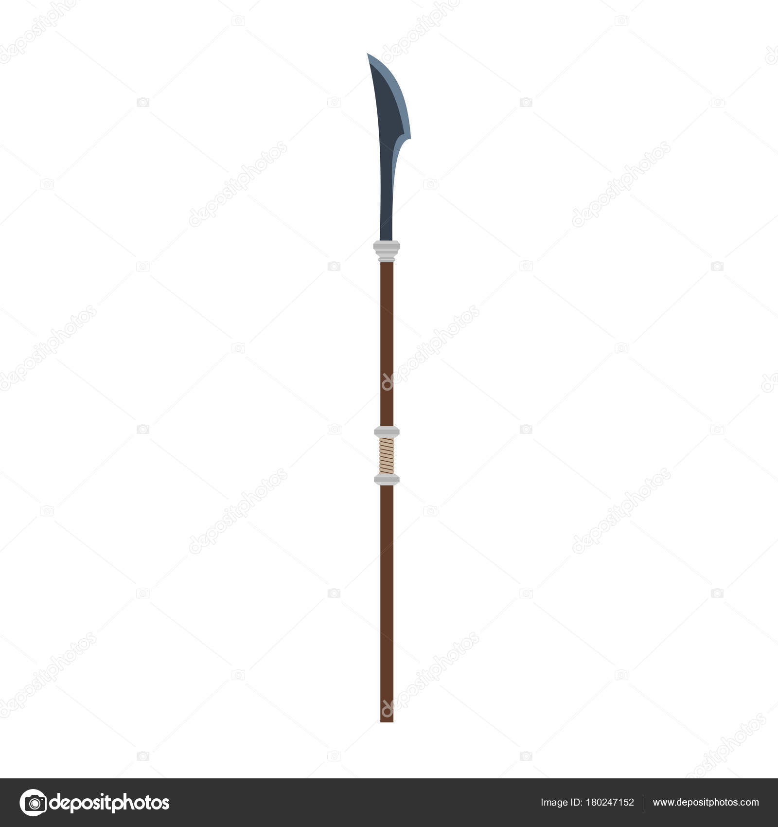 Halberd vector medieval isolated illustration weapon background Stock ...