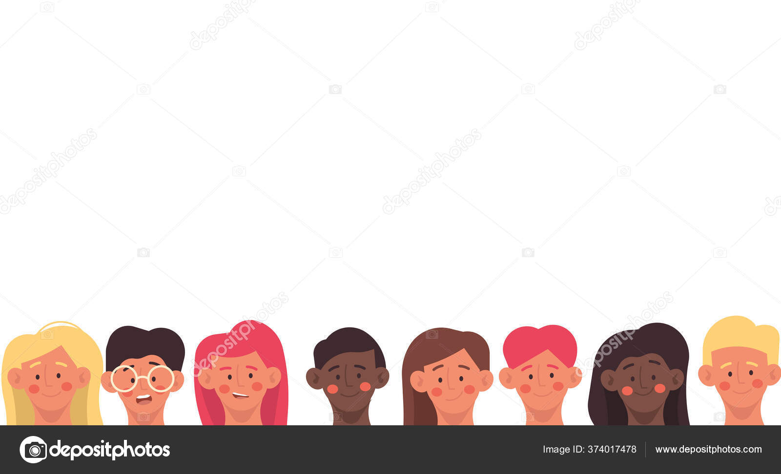 Niño Asomarse Dibujos Animados Aislado Fondo Blanco Con Ilustración ...