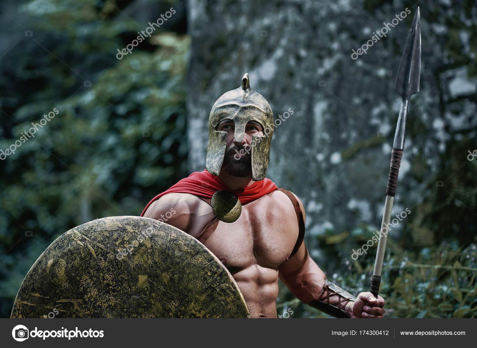 Spartan warrior in the woods Stock Photo by ©serhii.bobyk.gmail.com ...