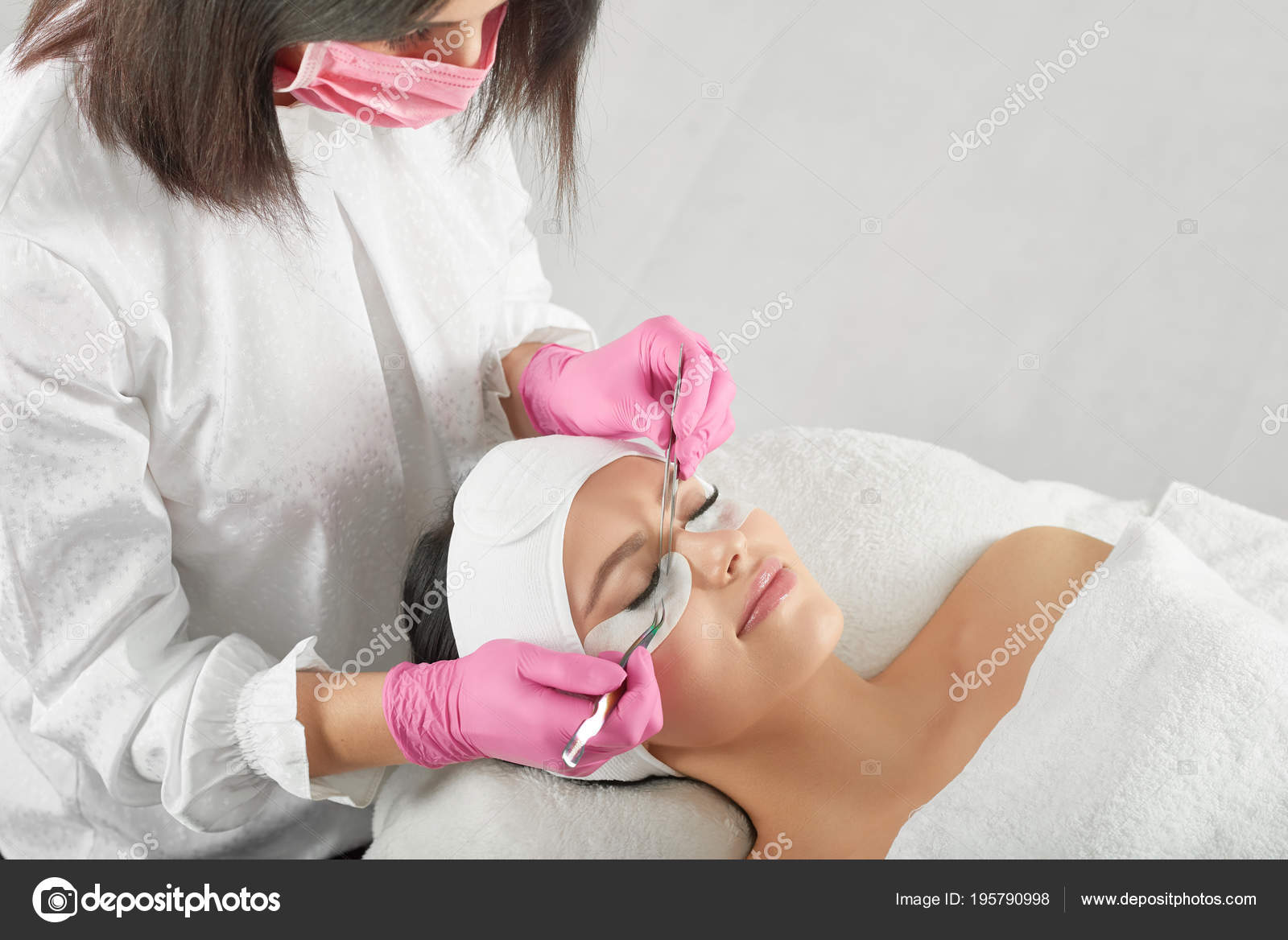Professional lashmaker making long beatiful lashes. Stock Photo by ...