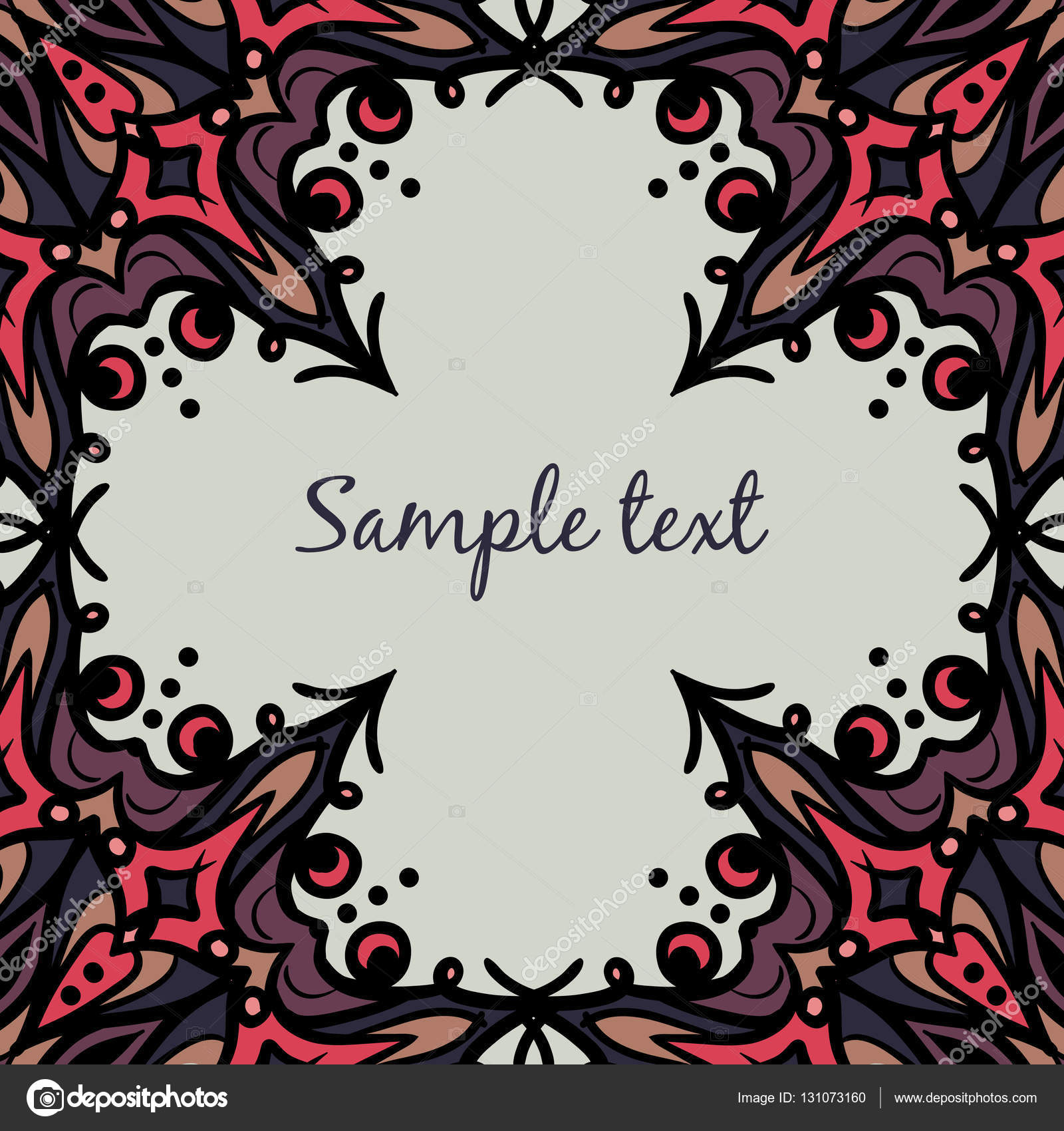 Abstract frame with a circular design. Vintage border. Abstract — Stock ...