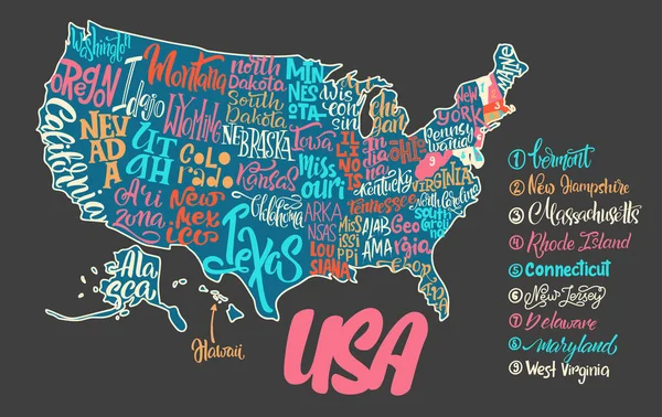 Handdrawn USA map — Stock Vector © Favetelinguis199 #112157332