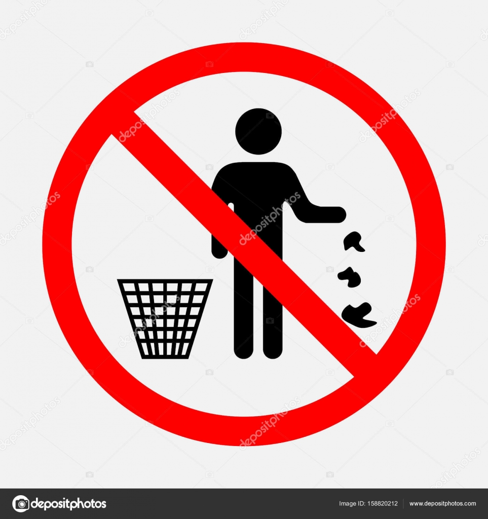 Señal De Prohibido Tirar Basura