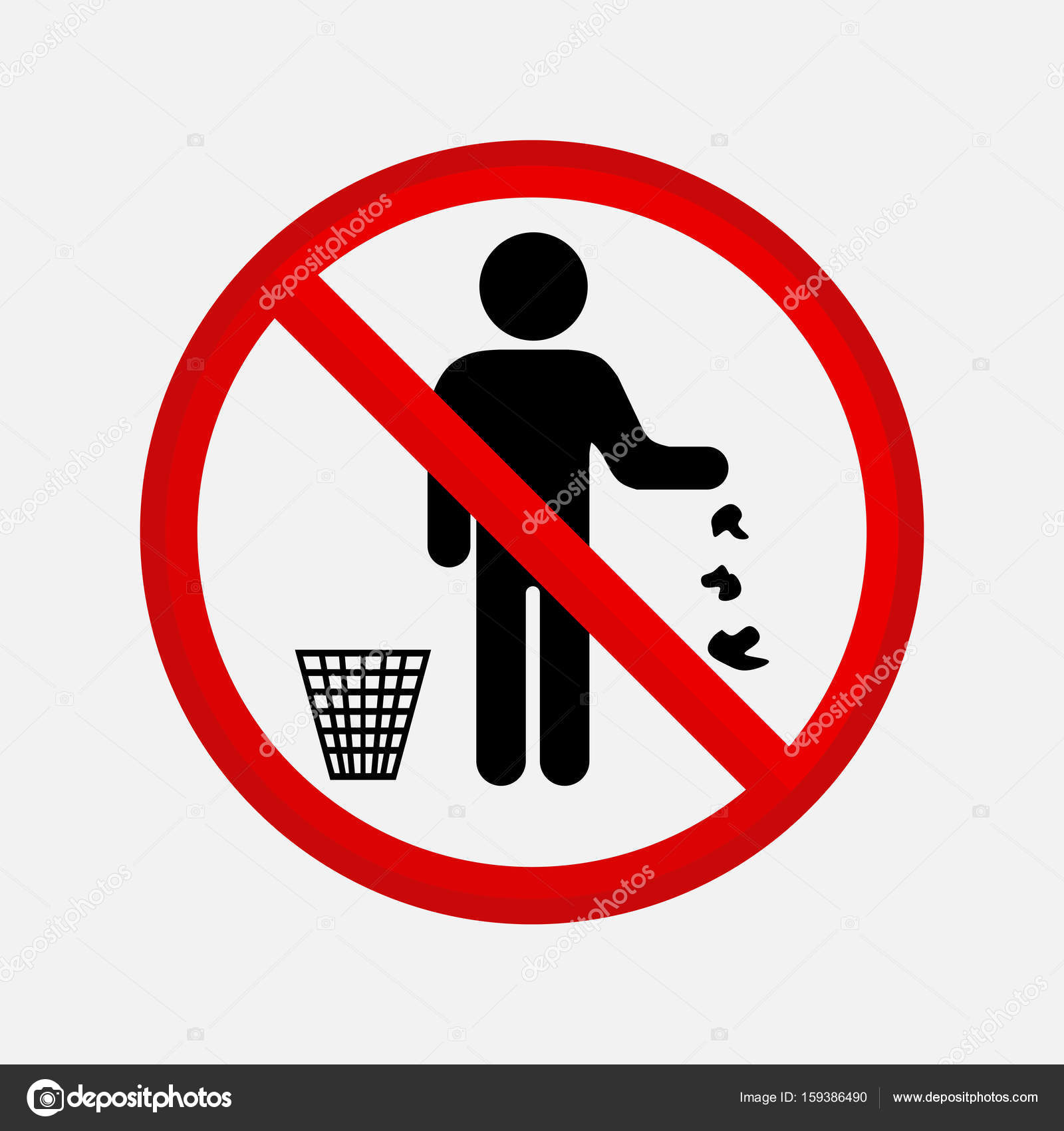 It is forbidden to throw garbage Stock Vector by ©igor170806.gmail.com ...