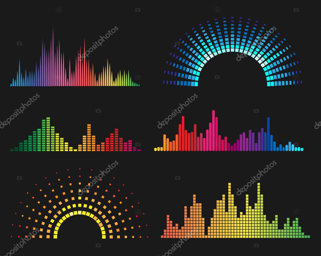 Music digital waveforms Stock Vector Image by ©vectortatu #129621480