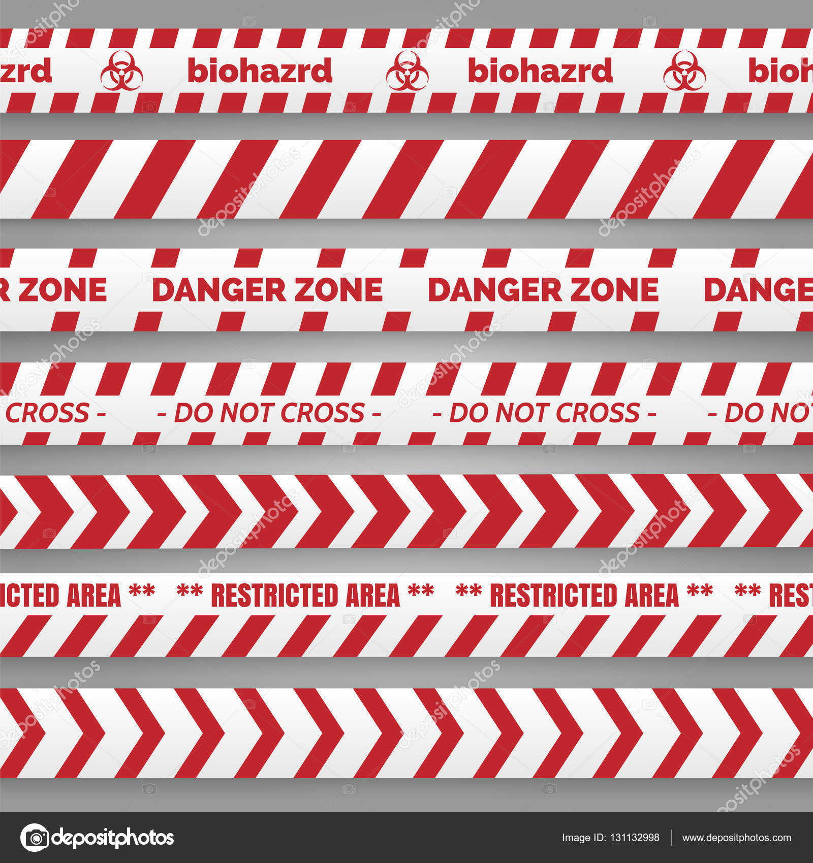 Danger tapes red and white collection Stock Vector Image by ©vectortatu ...